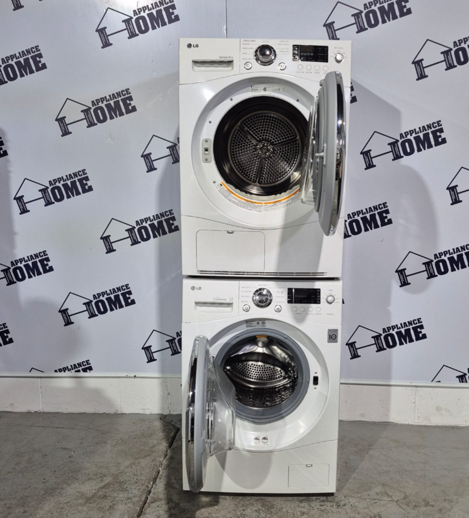 LG DLEC855W & WM1355HW 24″ Washer Dryer Set Refurbished